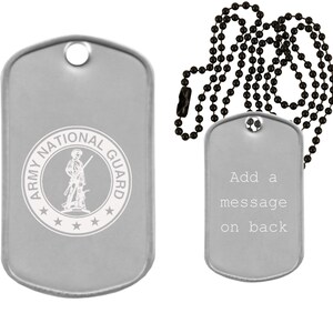 US National Guard Dog Tag Necklace Custom Engraved Military - Etsy