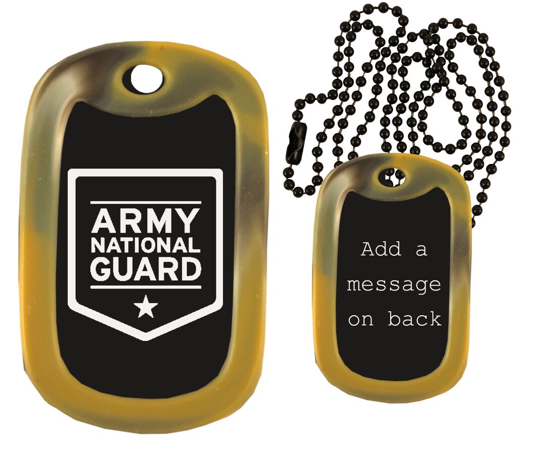 Army National Guard Military Dog Tag | Personalized, Laser Engraved ...