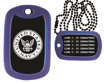 POW MIA Dog Tag Necklace - Custom Engraved Military Dog Tag Necklace ...