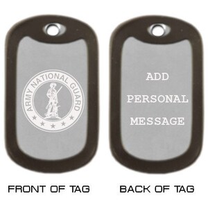 US National Guard Dog Tag Necklace Custom Engraved Military - Etsy