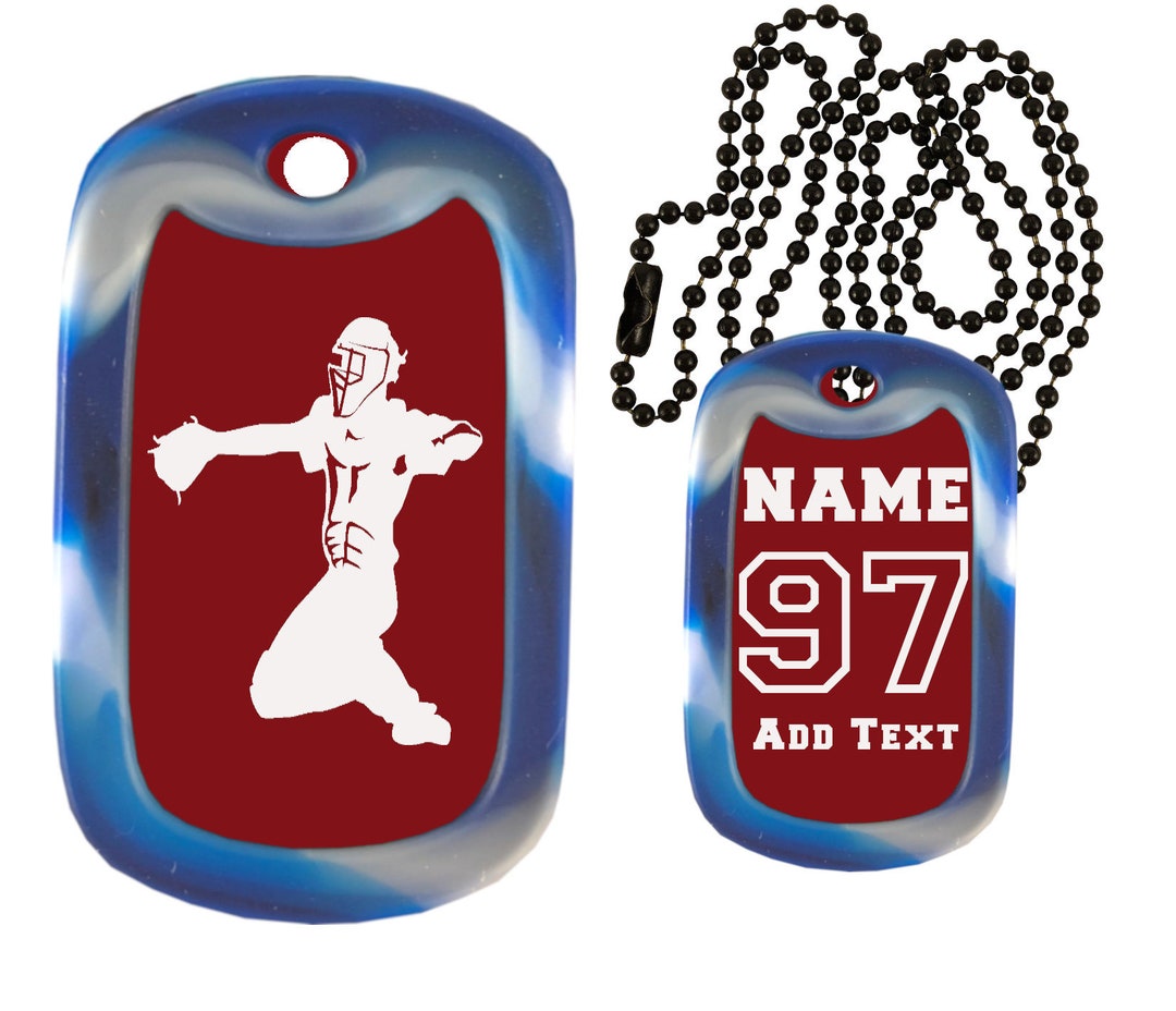 Baseball Catcher Dog Tag | Personalized, Laser Engraved | Add Name ...