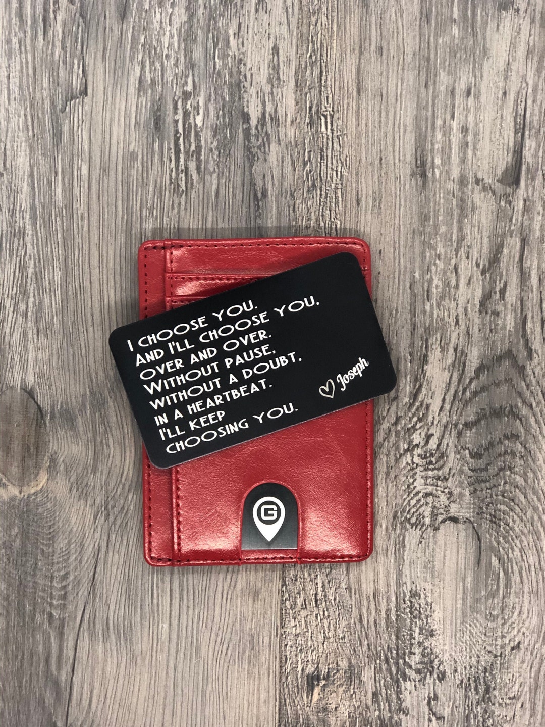Personalized Metal Wallet Card With Text, Photo, Own Handwritten ...