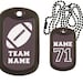 Football Dog Tag Necklace Custom Engraved Dog Tag Necklace Choose Tag ...