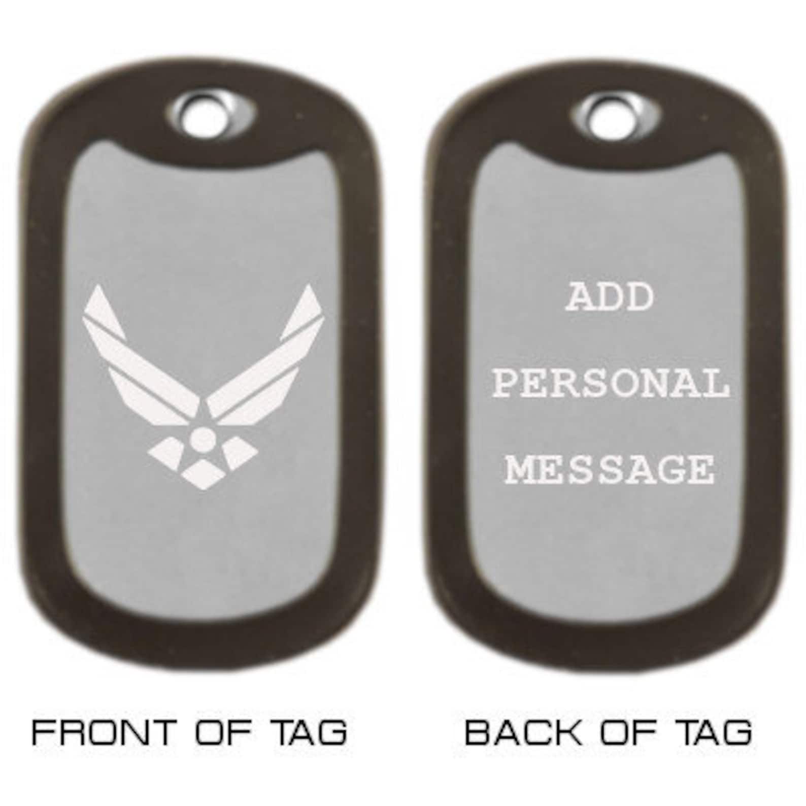 Air Force Dog Tag Necklace Custom Engraved Military Dog Tag - Etsy