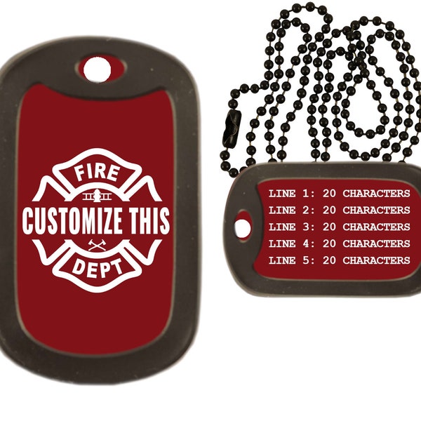 Firefighter Name Tag - Etsy