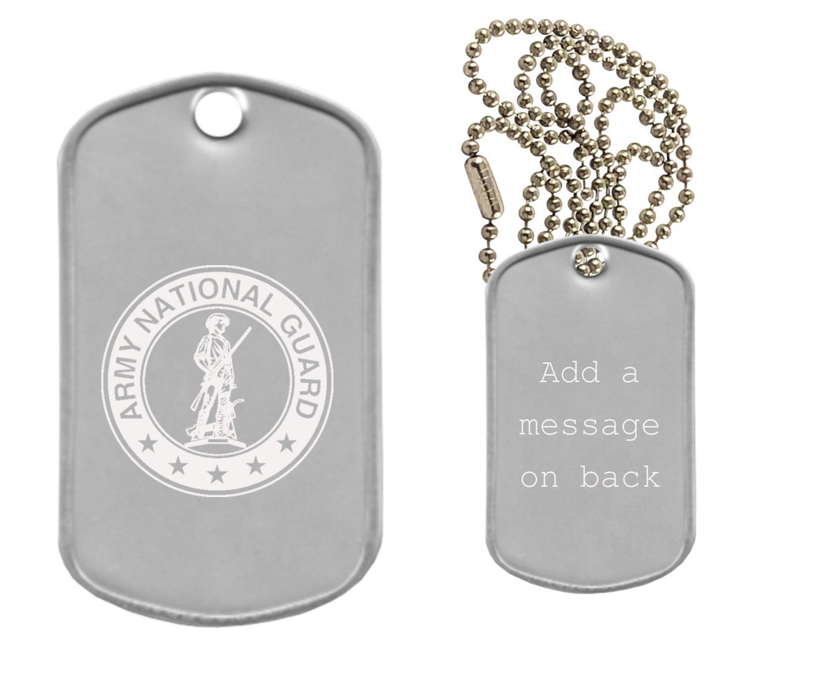 US National Guard Dog Tag Necklace Custom Engraved Military - Etsy