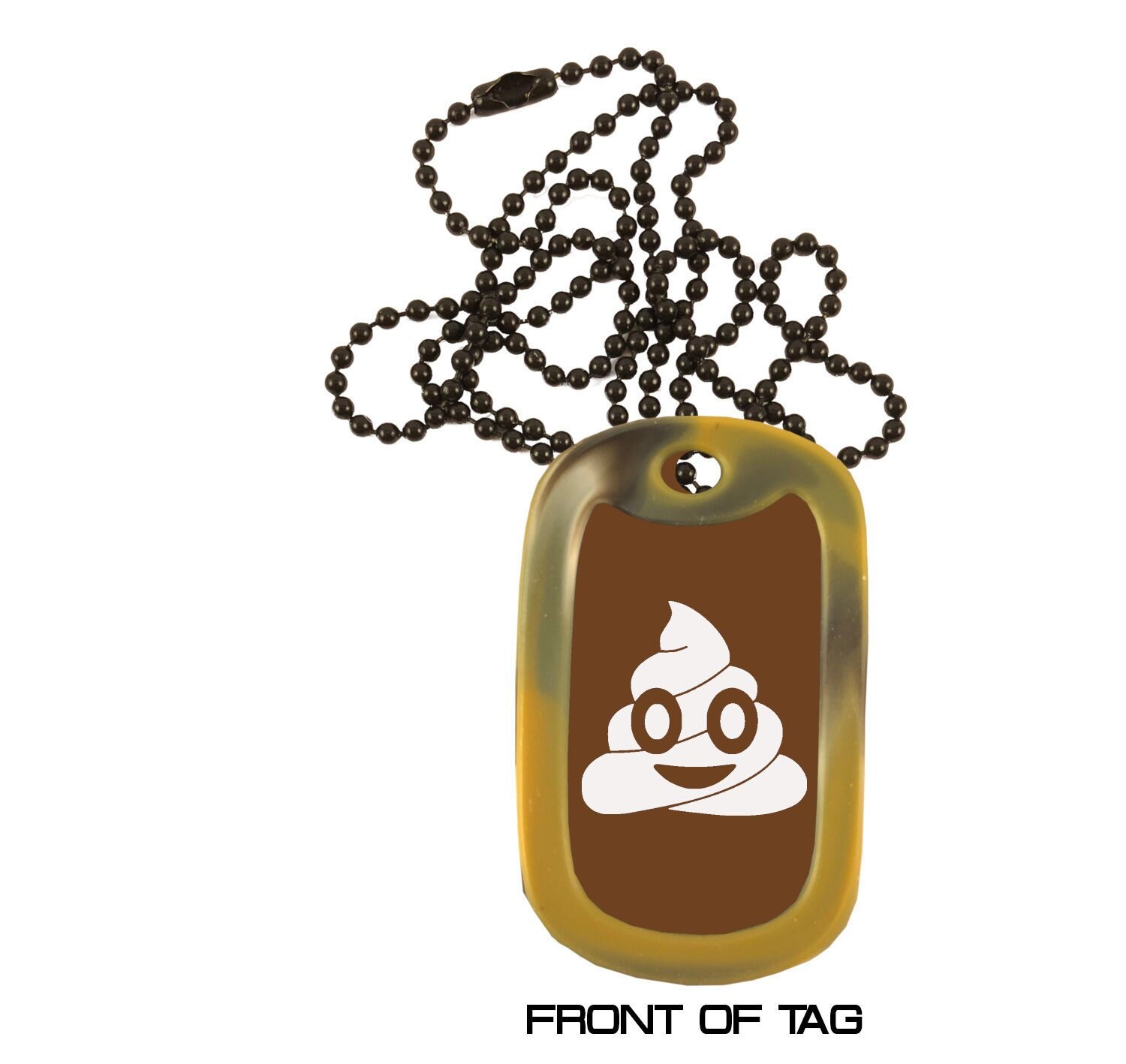 Poop Emoji Dog Tag Necklace Customize the Dog Tag Silencer | Etsy