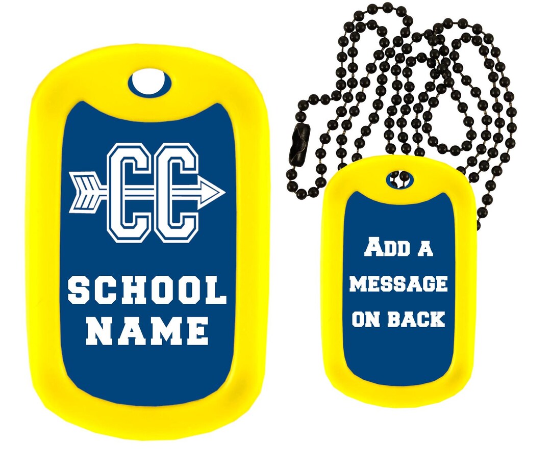 XC Cross Country Runner Dog Tag Necklace - Custom Engraved Dog Tag ...