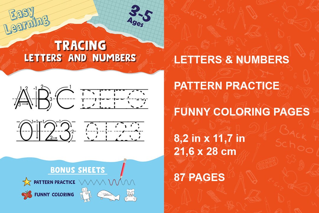 Tracing Letters and Numbers, Alphabet Worksheets, Printable, Coloring ...