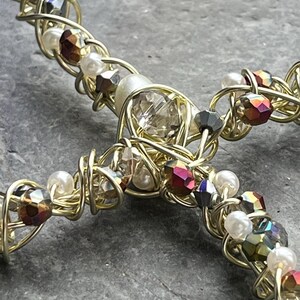 Christian Cross Wall Decoration Wire Beaded Crucifix Wall Hanging ...