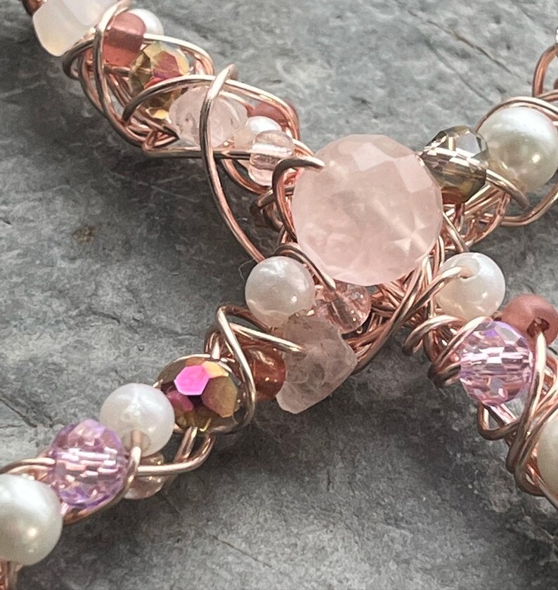 Christian Cross Wall Decoration Wire Beaded Crucifix Wall Hanging ...