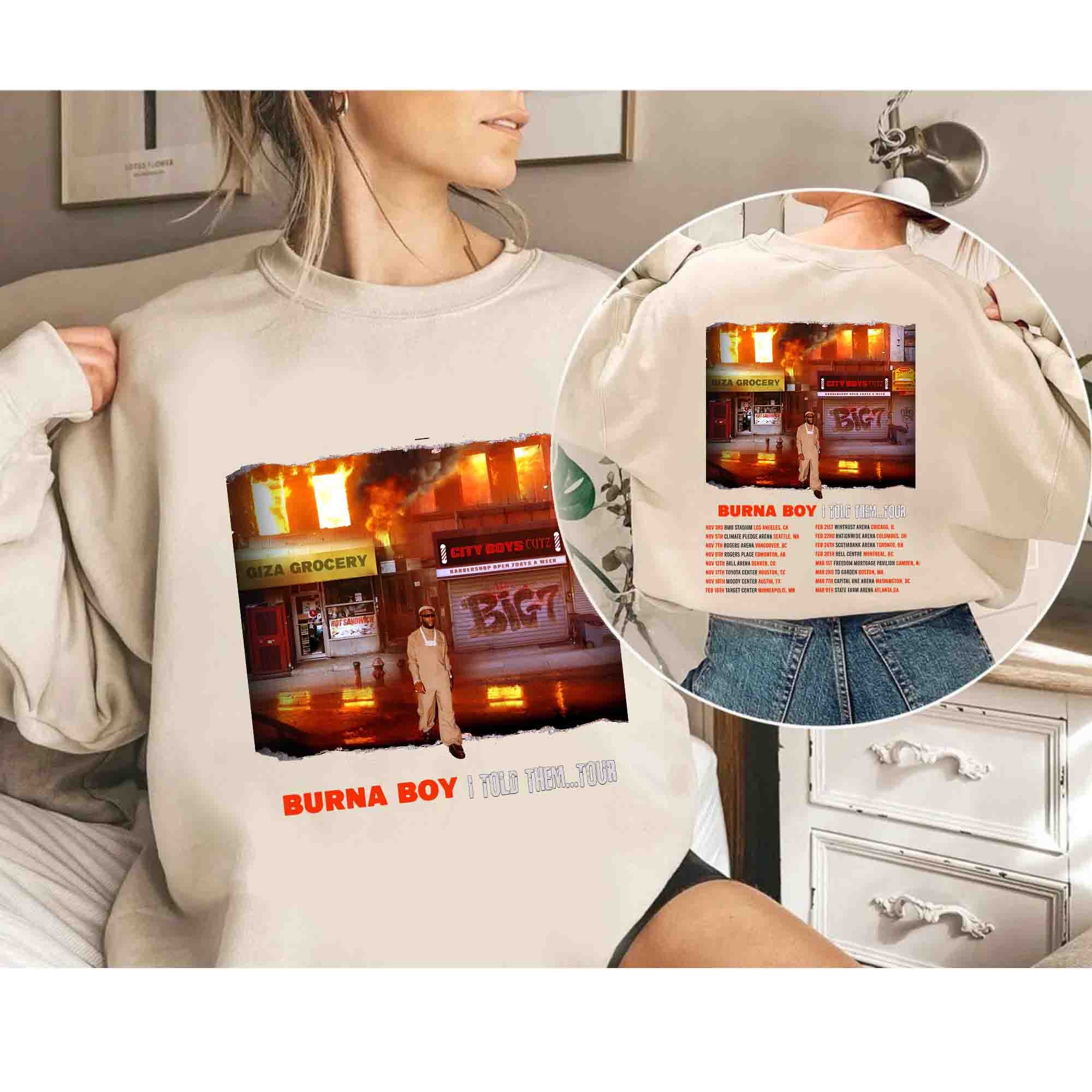 Burna Boy I Told Them Tour 2023 Shirt, Burna Boy Fan Shirt, Burna Boy ...