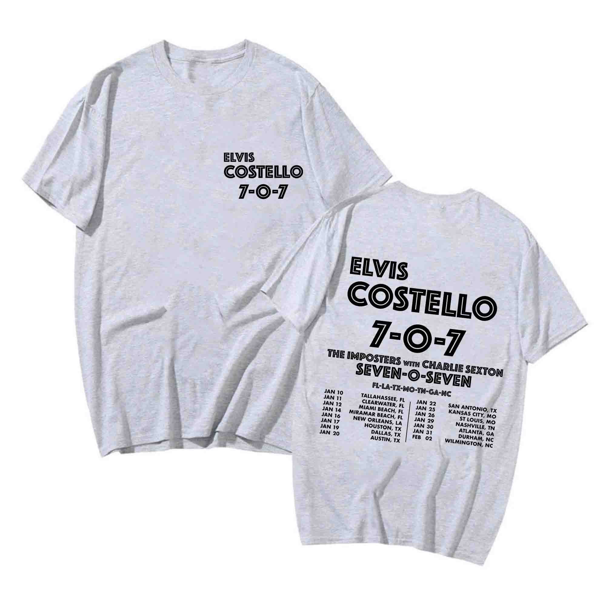 Elvis Costello & The Imposters with Charlie Sexton 707 Tour 2024 Shirt ...