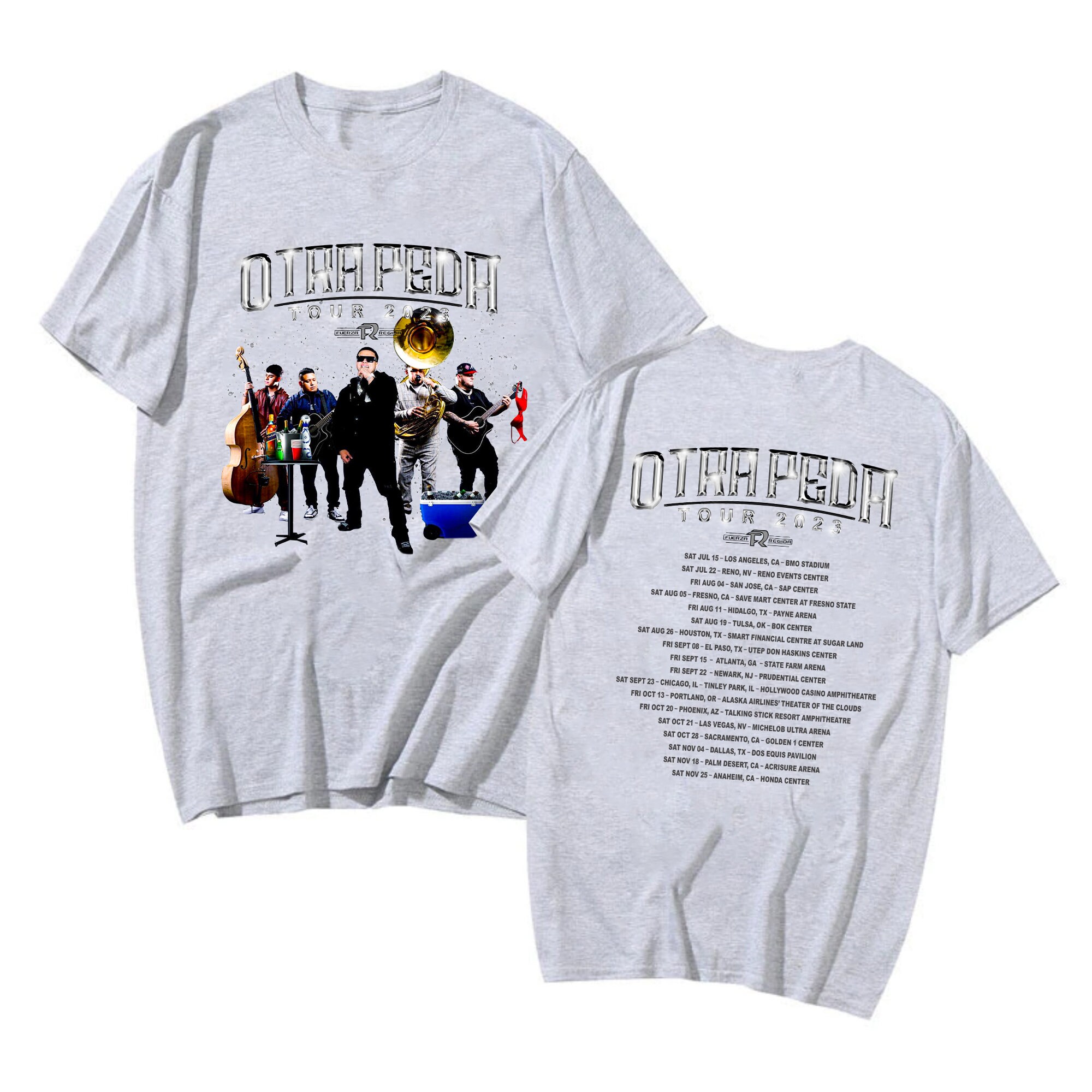 Fuerza Regida Otra Peda Tour 2023 Shirt, Fuerza Regida Fan Shirt sold ...