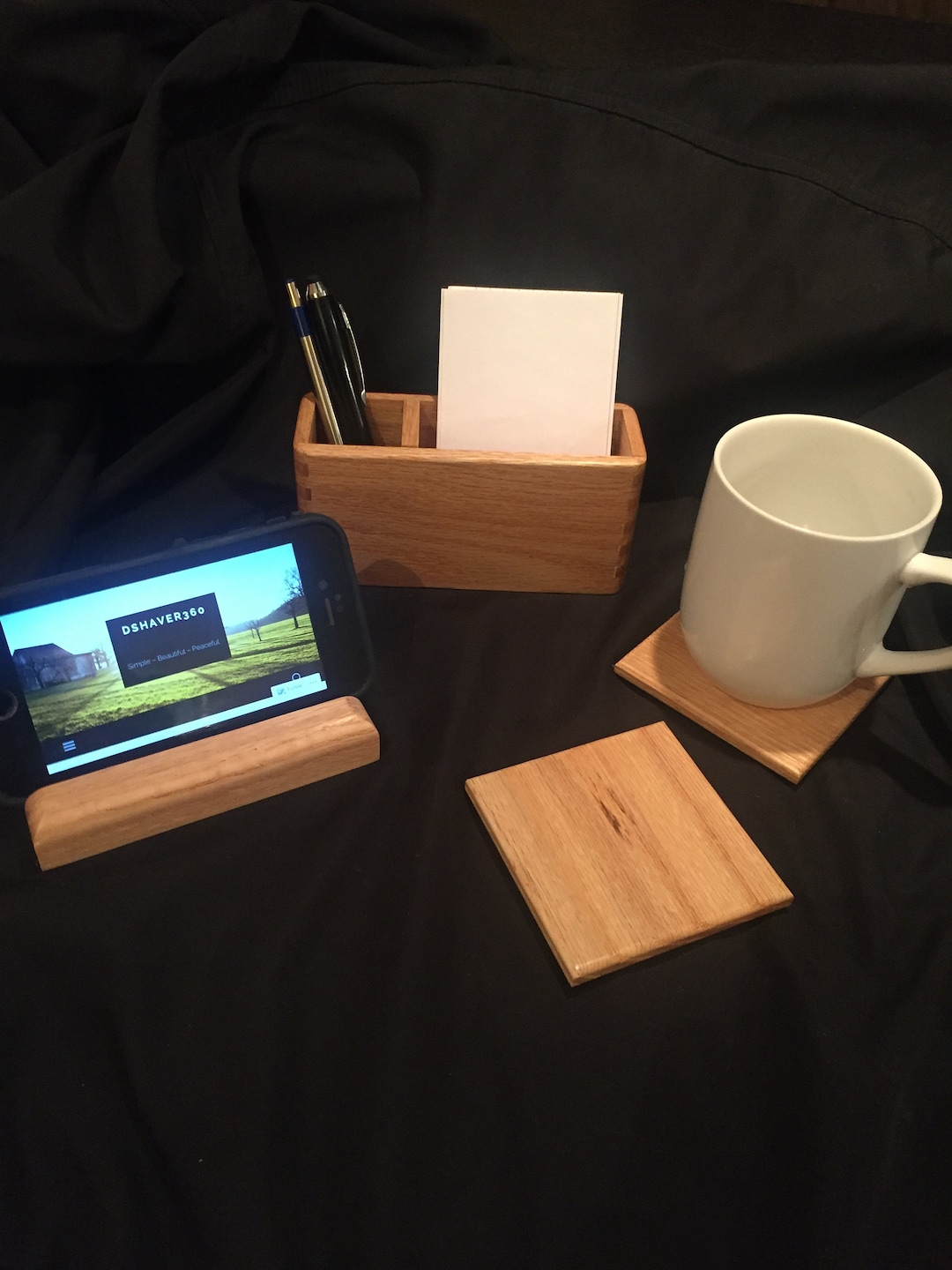 Red Oak Desk Set - Etsy