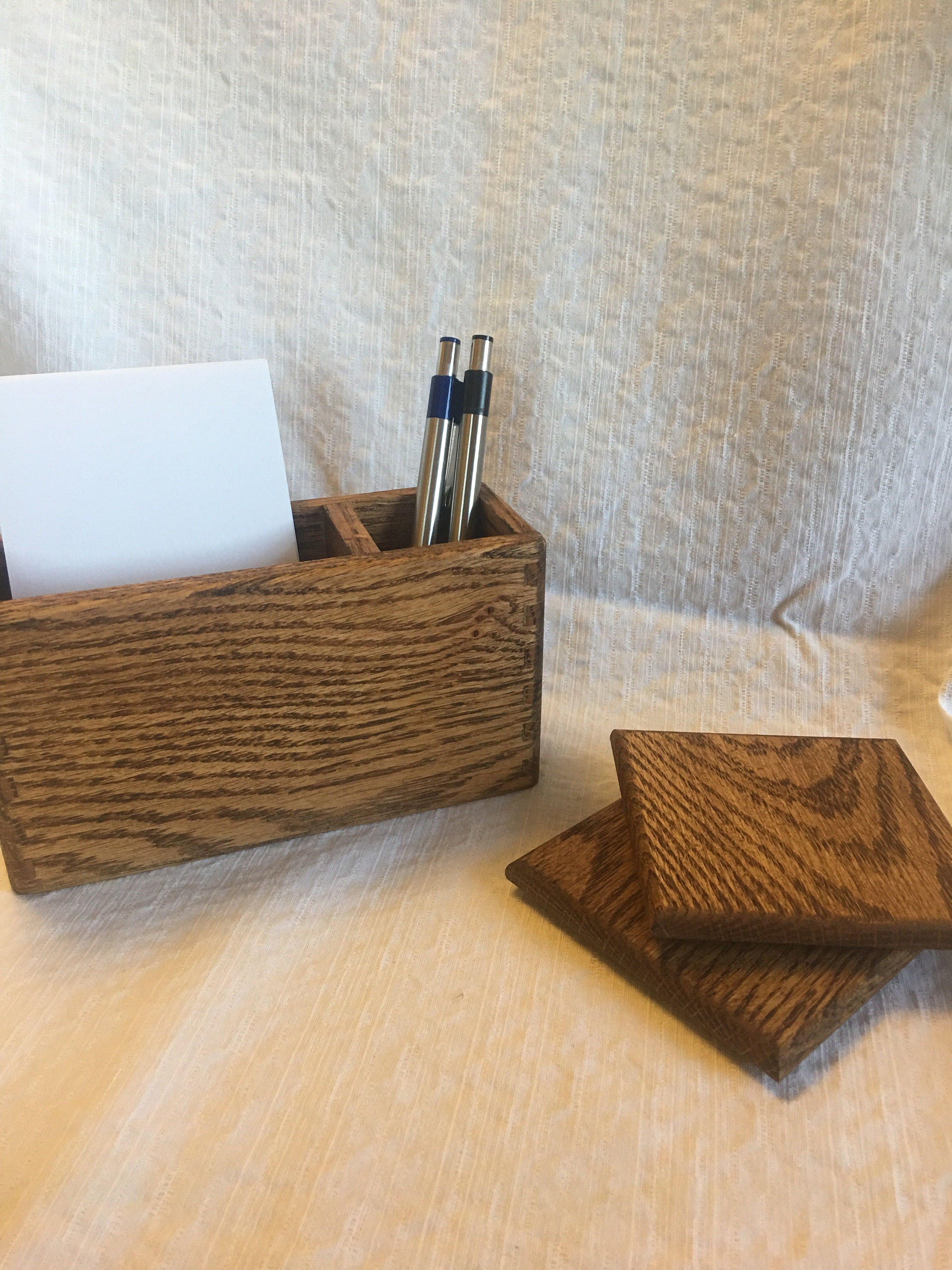 Red Oak Desk Set - Etsy