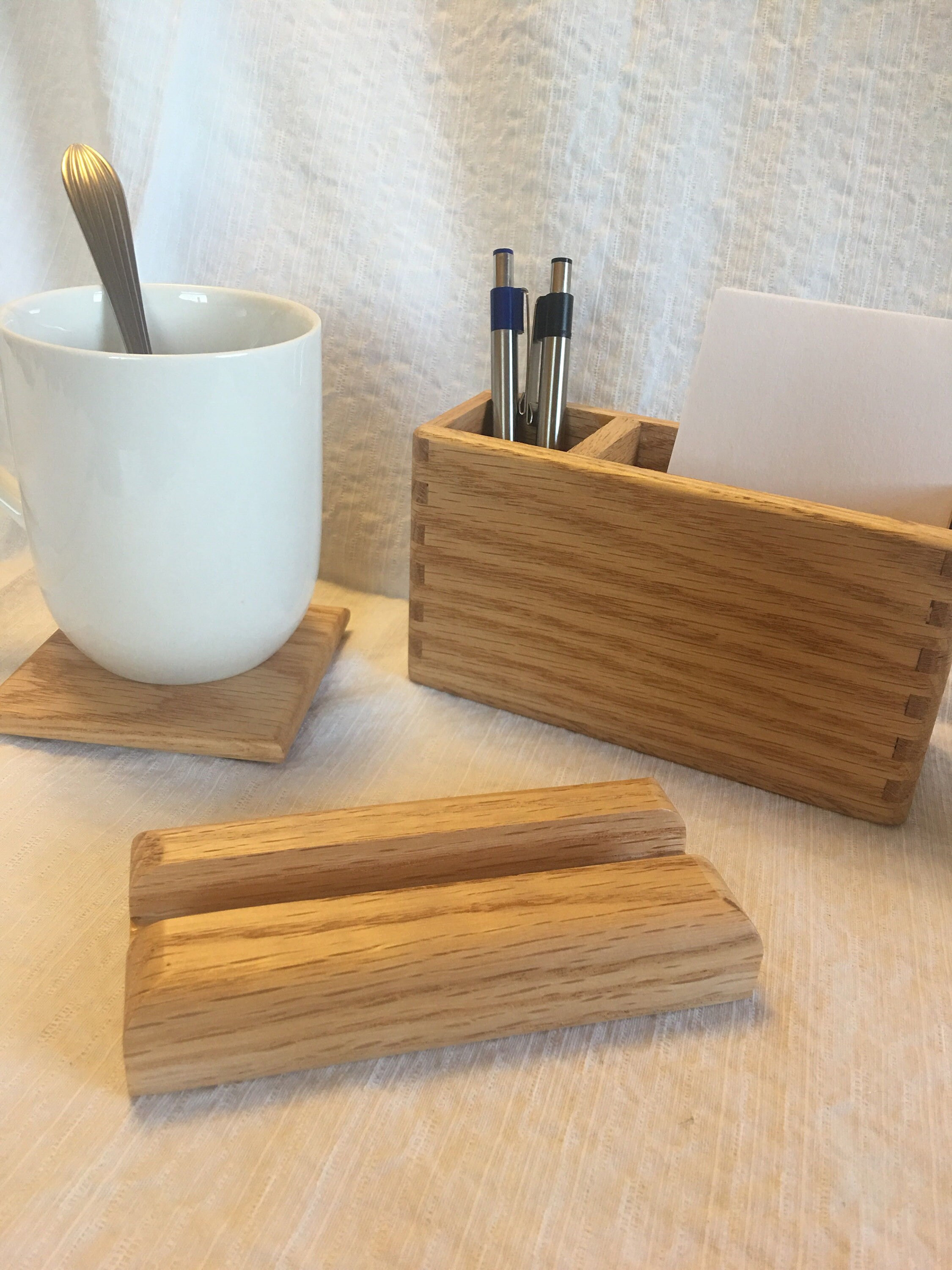 Red Oak Desk Set - Etsy