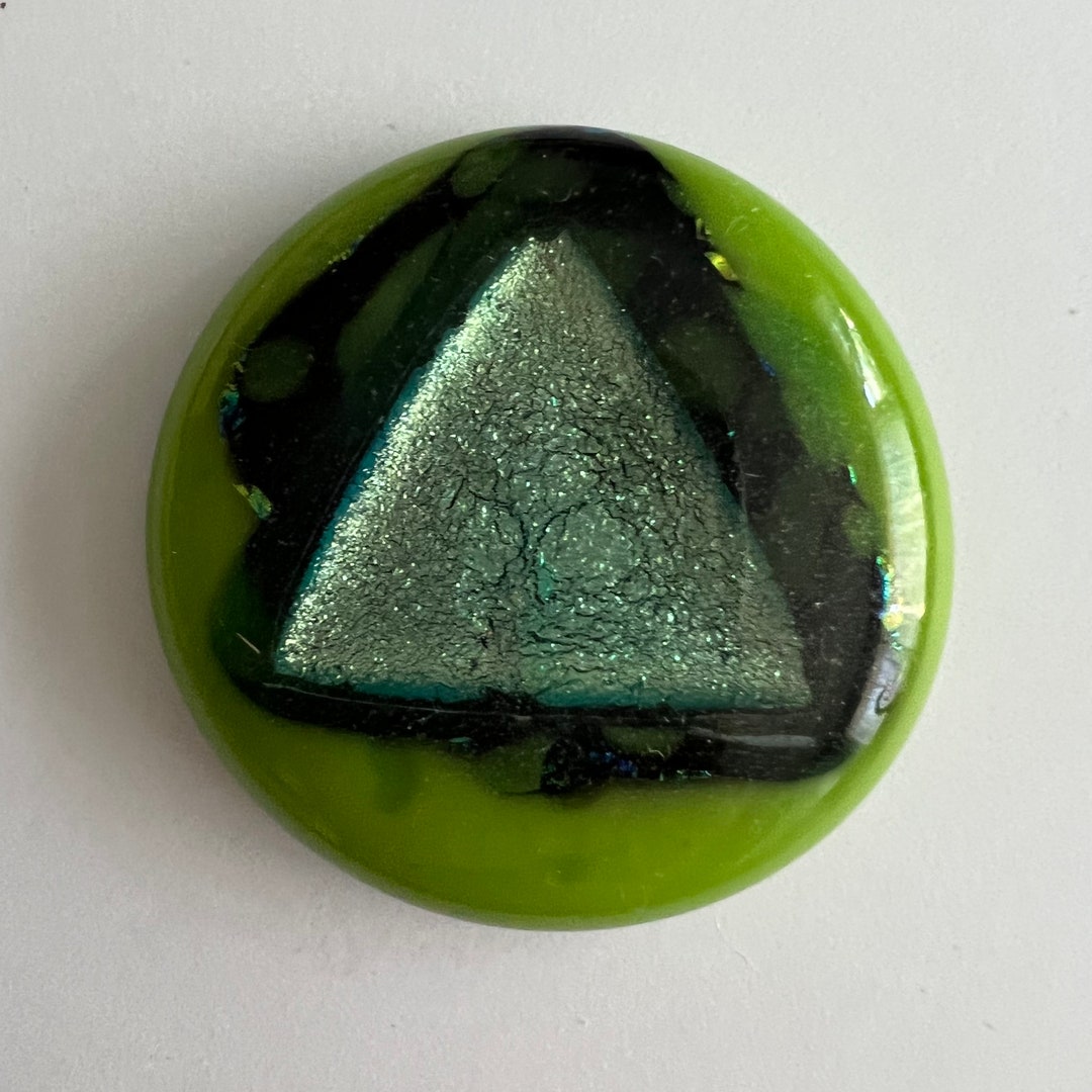 Serenity Prayer Green Glass Token Cancer Survivor Sobriety Recovery 12 ...