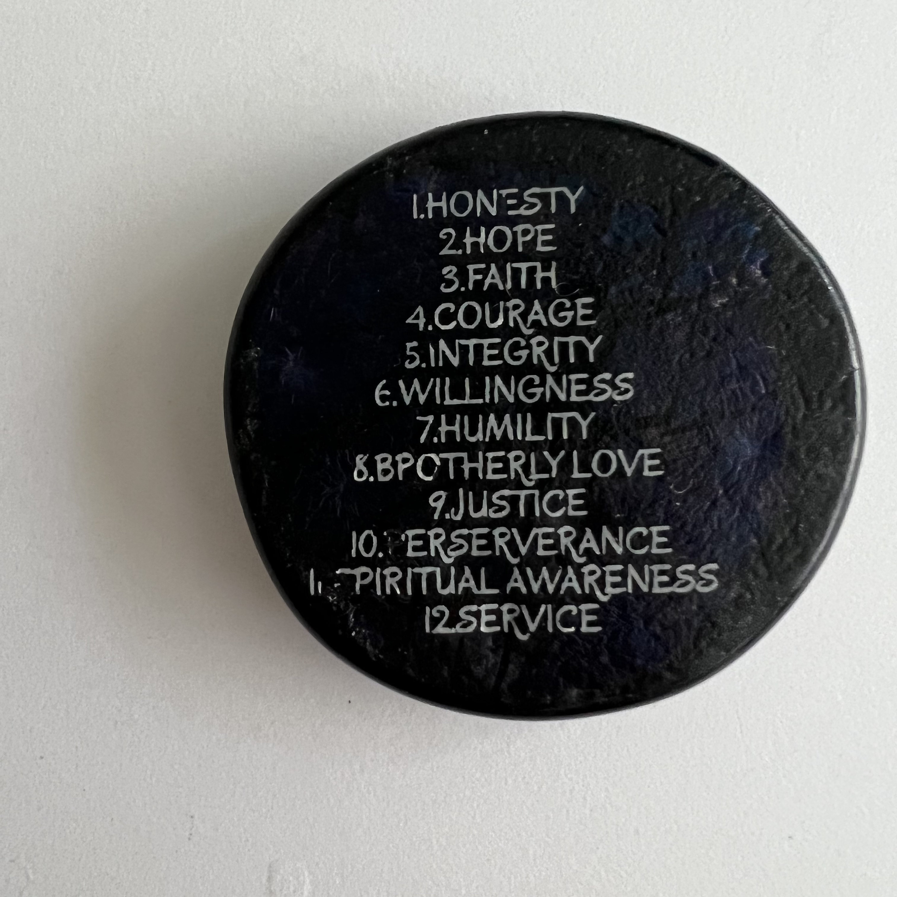 Black and Gold AA Principals Token, a AA Anniversary, Mens Recovery ...