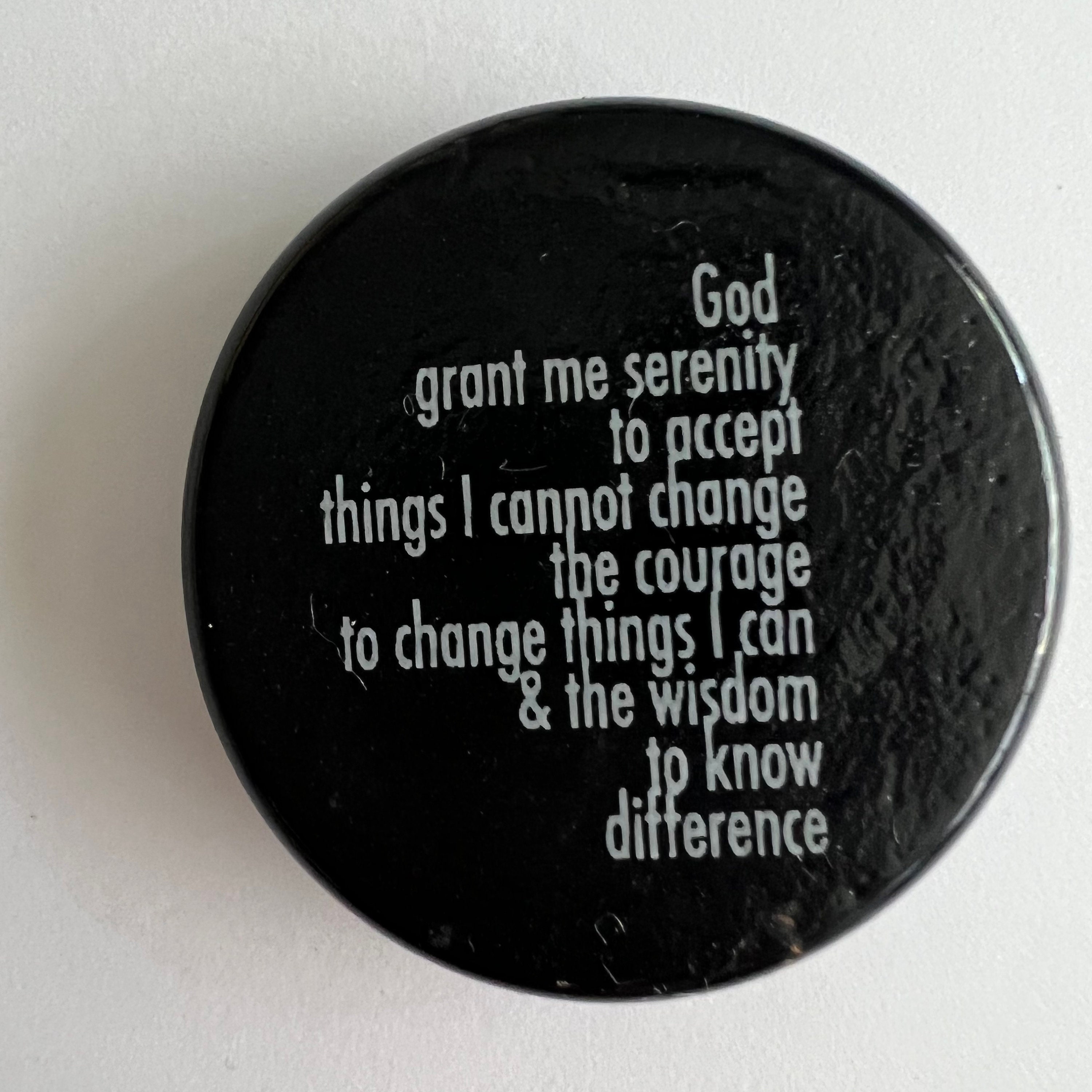 Serenity Prayer Green Glass Token Cancer Survivor Sobriety Recovery 12 ...