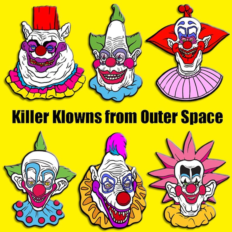 Set of Five Killer Klown From Outer Space Pins - Etsy