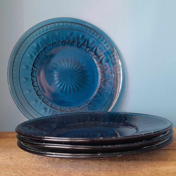 Vintage Glass Plates - Etsy