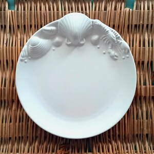 Set 4 Seashell Shell Lobster Plates, Japan White, Ceramic, Vintage ...