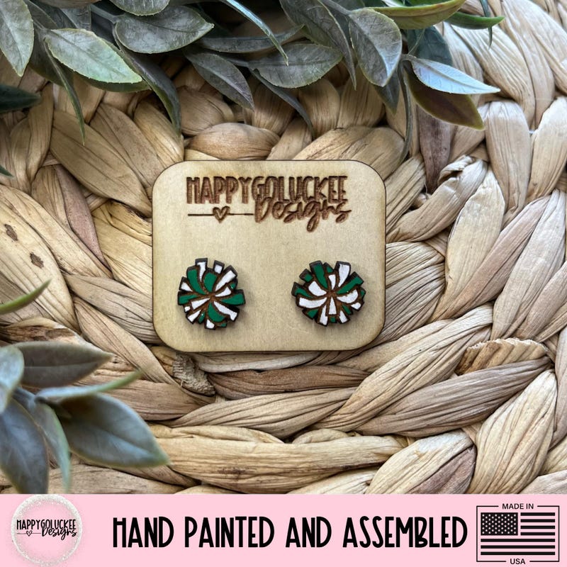 Game Day Earrings Pom Poms - Etsy