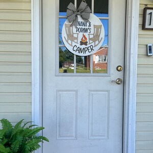 Custom Camper Door Sign, Camping, Camp Decor, RV Life, Smores Making ...