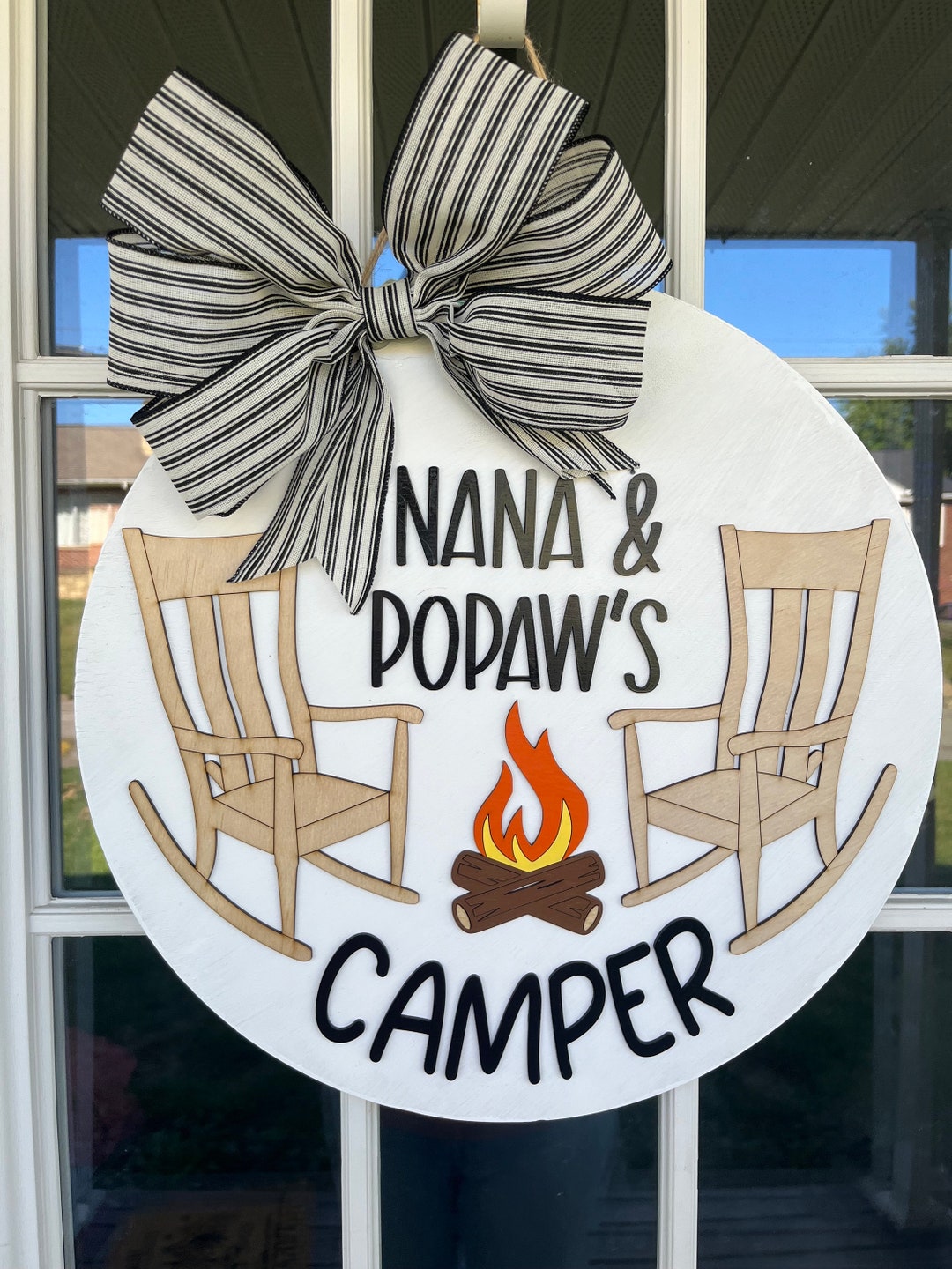 Custom Camper Door Sign, Camping, Camp Decor, RV Life, Smores Making ...
