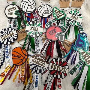 Personalized Sports Tag / Bogg Bag Tag / Volleyball, Softball, Football ...