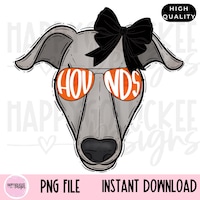 Retro Glitter Mascot- TAFT GREYHOUND PNG - School Spirit - Etsy