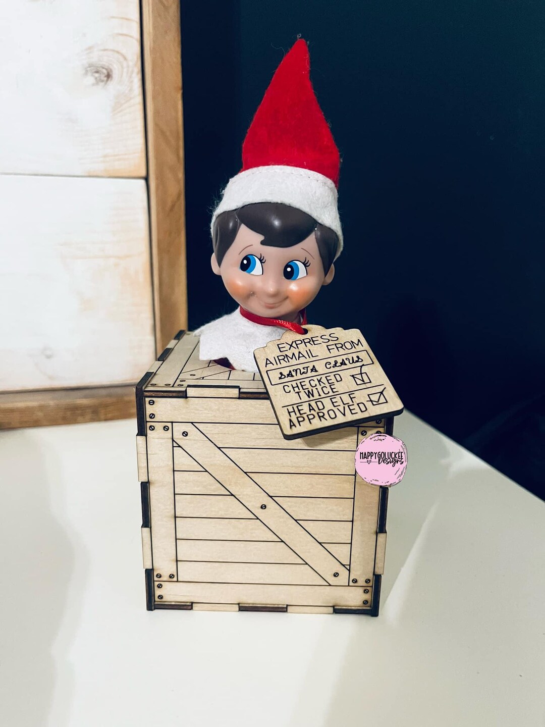Shelf Elf Shipping Crate, Delivery, Arrival, Christmas, Prop, Santa ...