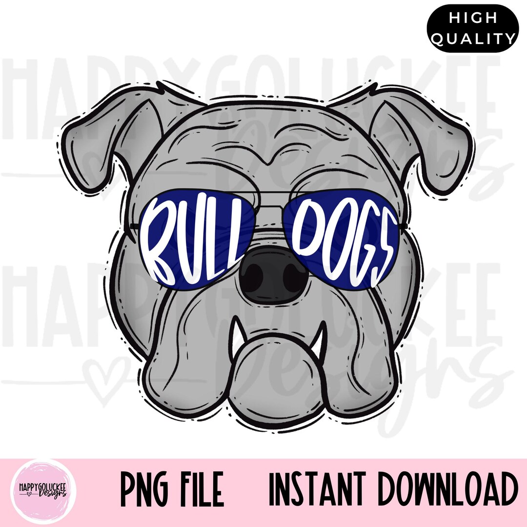 Navy Bulldog PNG, Bulldog Mascot, Mascot Digital Download, School ...