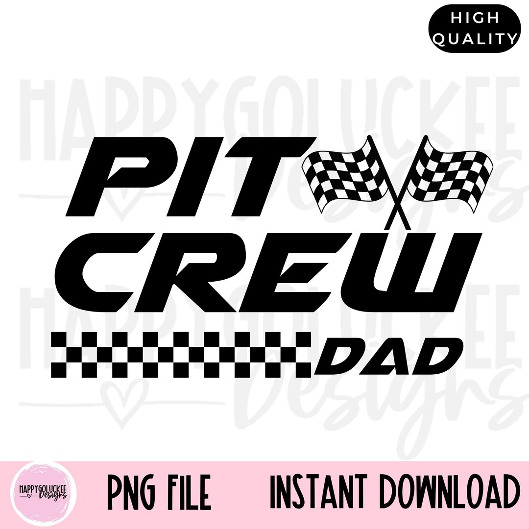 Pit Crew With Checkered Flags PNG File, Digital Download, Perfect for ...