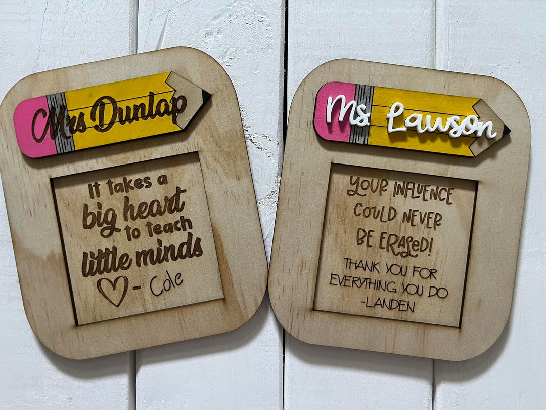 Personalized Wooden Sticky Note Holder / Teacher Gift / End of Year ...