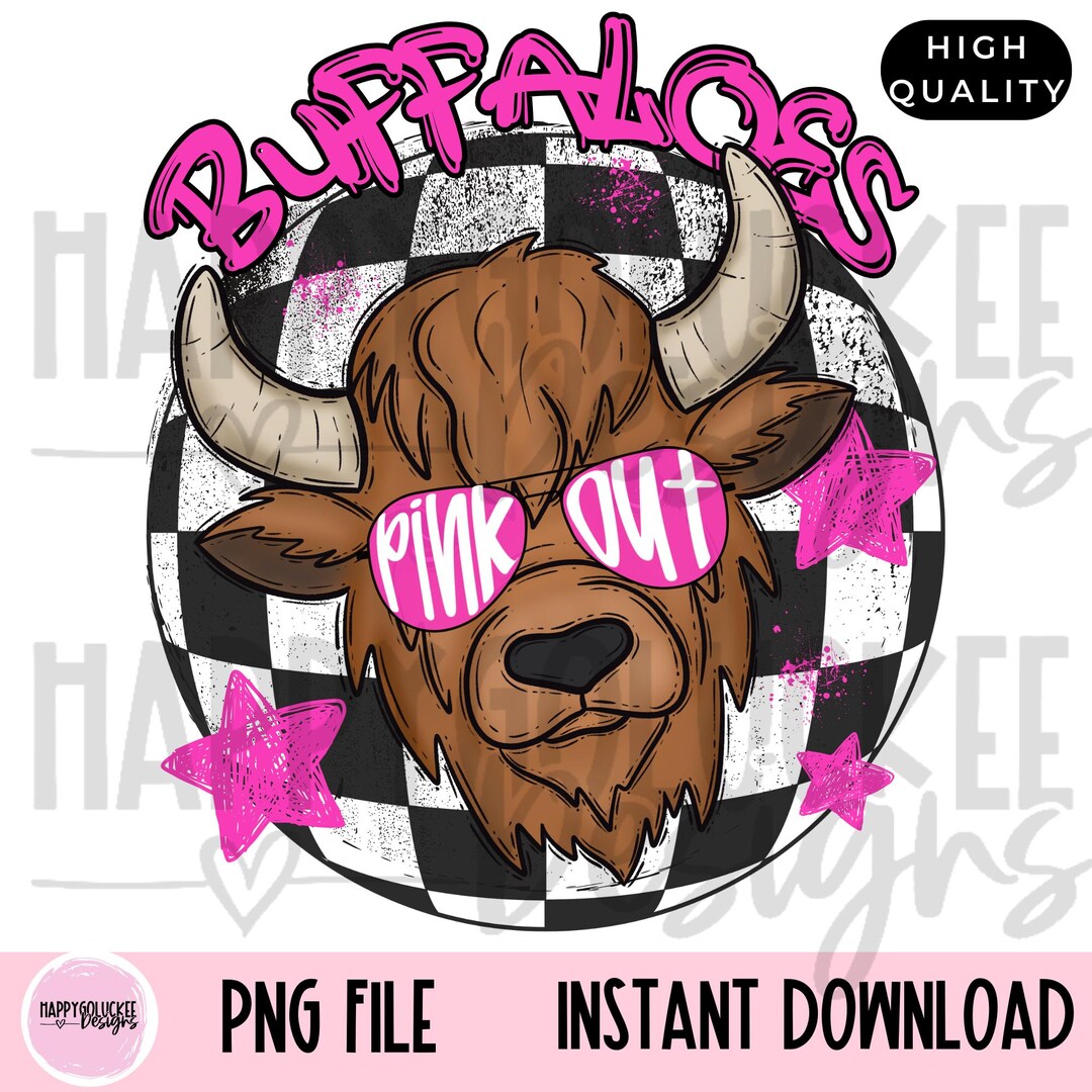 Pink OUT Buffaloes PNG, Buffalo Mascot, Girly Mascot Digital Download ...