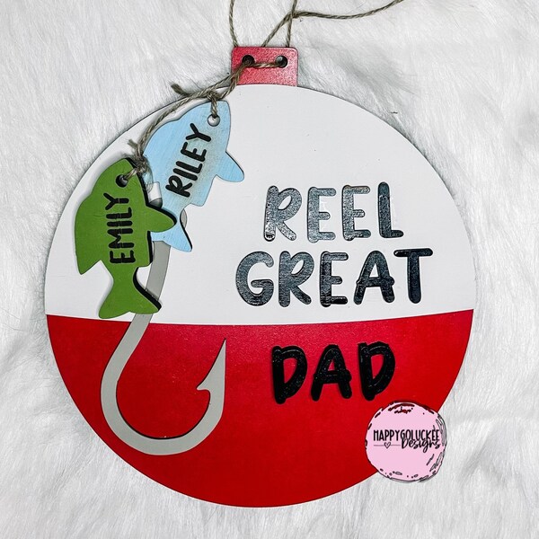 Fishing Fathers Day Bobber Sign - Etsy