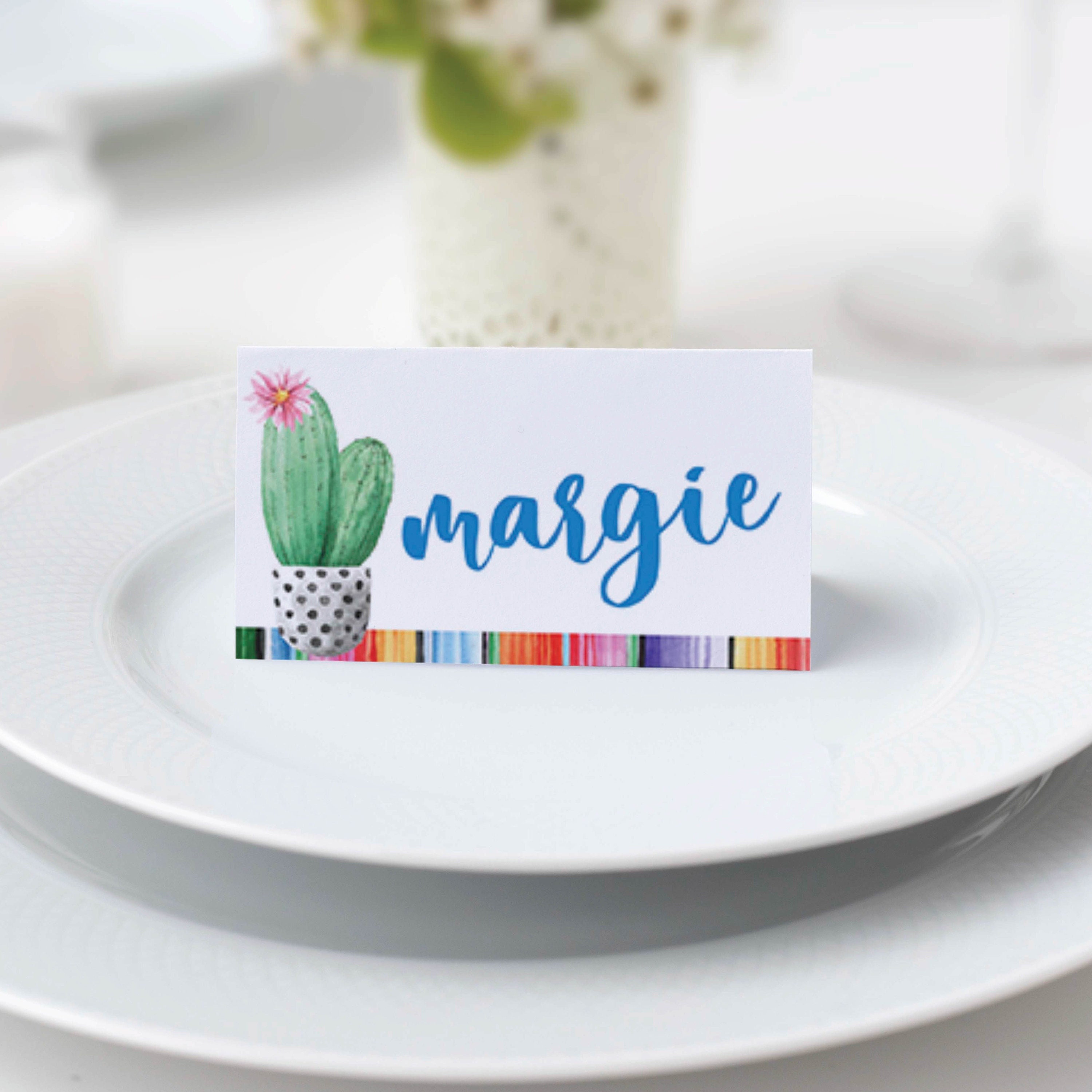 Fiesta Food Labels, Mexican Fiesta Place Cards, Cinco De Mayo, Seating ...