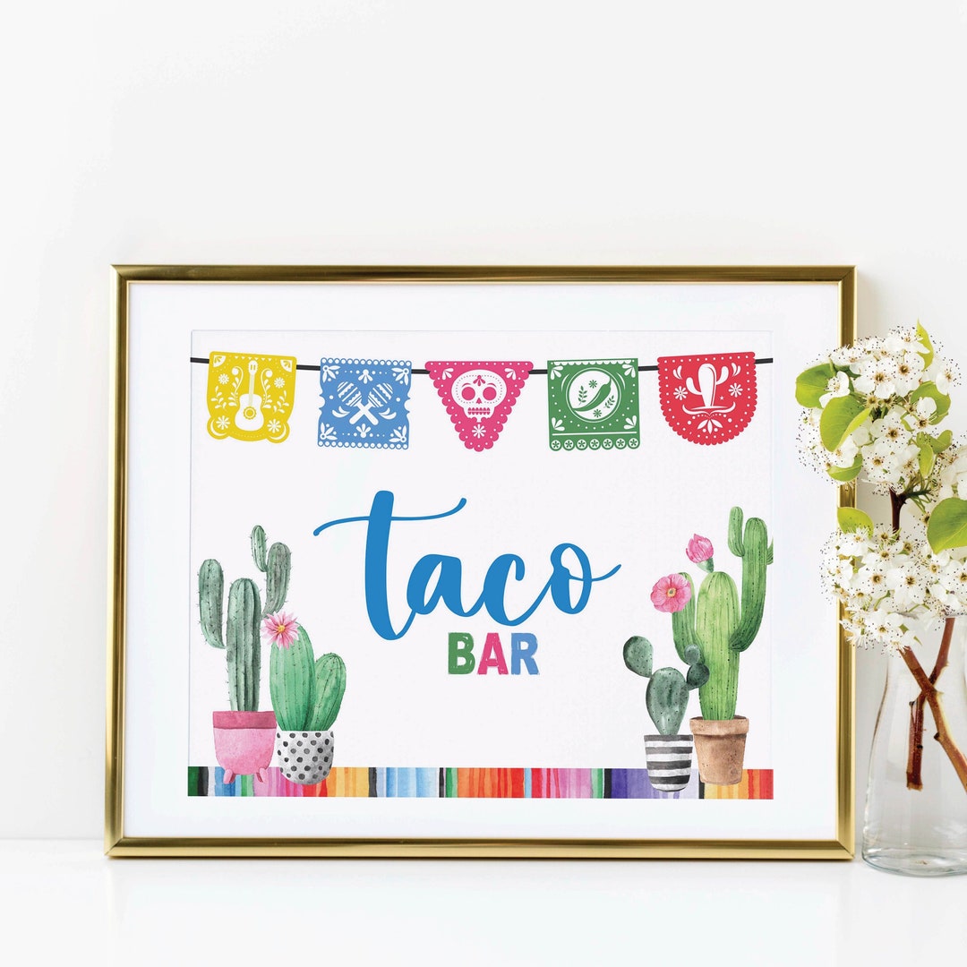 Fiesta Bridal Shower Signs, Mexican Fiesta Signs, Cinco De Mayo Custom ...