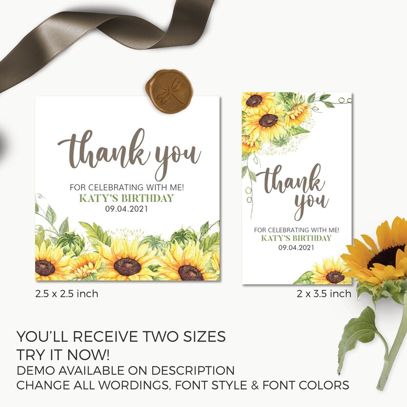 Sunflower Gift Tags Sunflower Tags Rustic Gift Tags Floral - Etsy