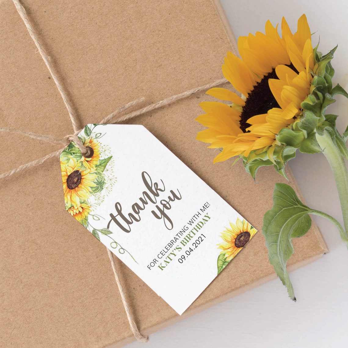 Sunflower Gift Tags Sunflower Tags Rustic Gift Tags Floral - Etsy