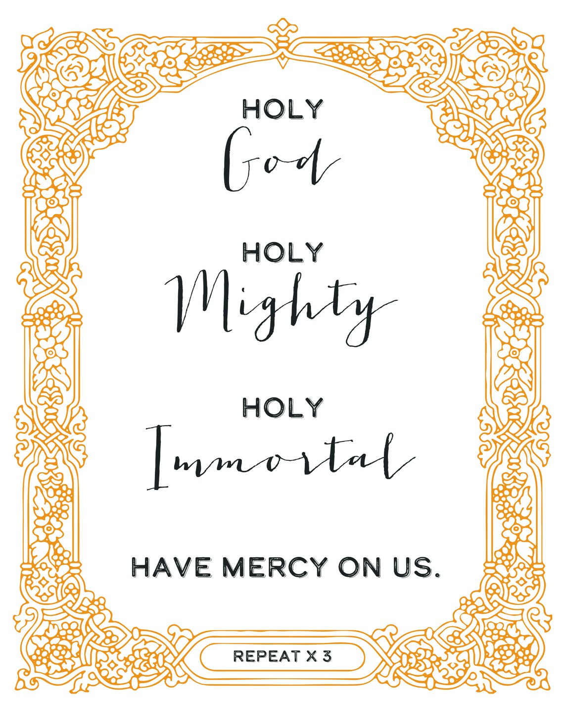 Trisagion Prayer Art, Orthodox Prayer, Hand Lettering Prayer, Have ...