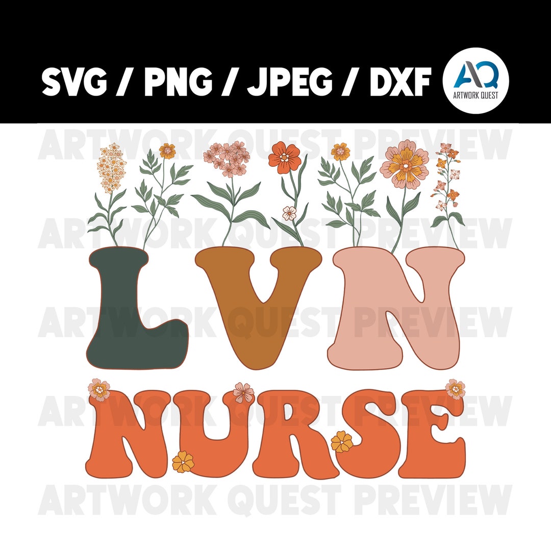 Retro Groovy LVN Svg Licensed Vocational Nurse Svg - Etsy