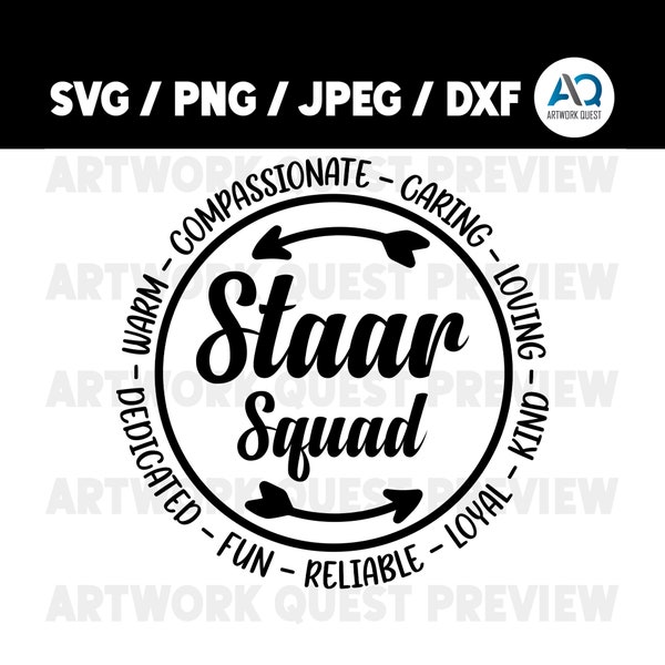 Staar Testing Squad Svg Etsy