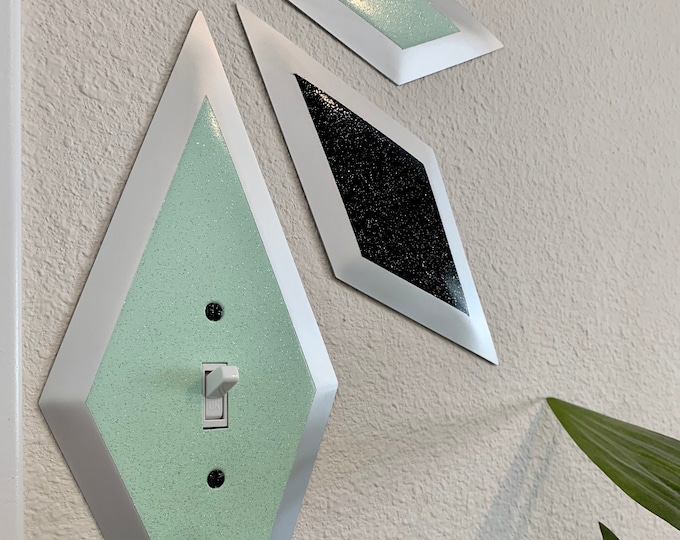 Diamundo Painted Deluxe Atomic Mid Century Diamond Light Switch Outlet ...