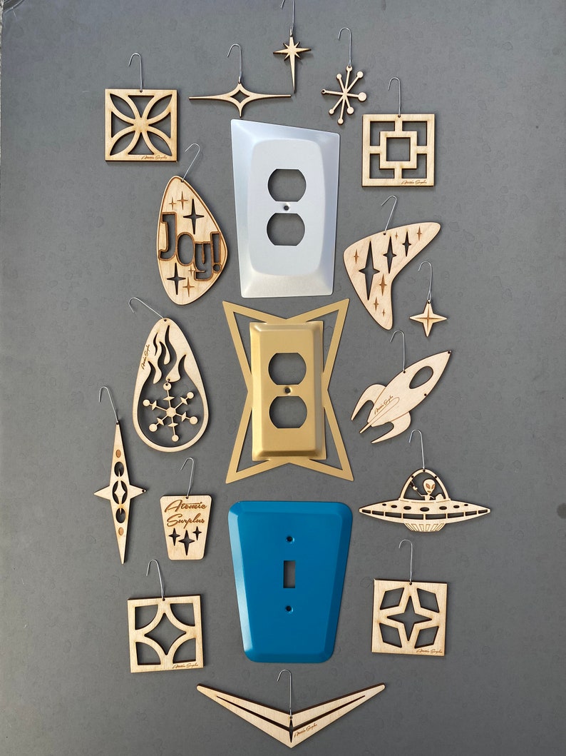 Astro Probe! Ornaments Atomic Christmas MCM Mid Century Space Age UFO ...