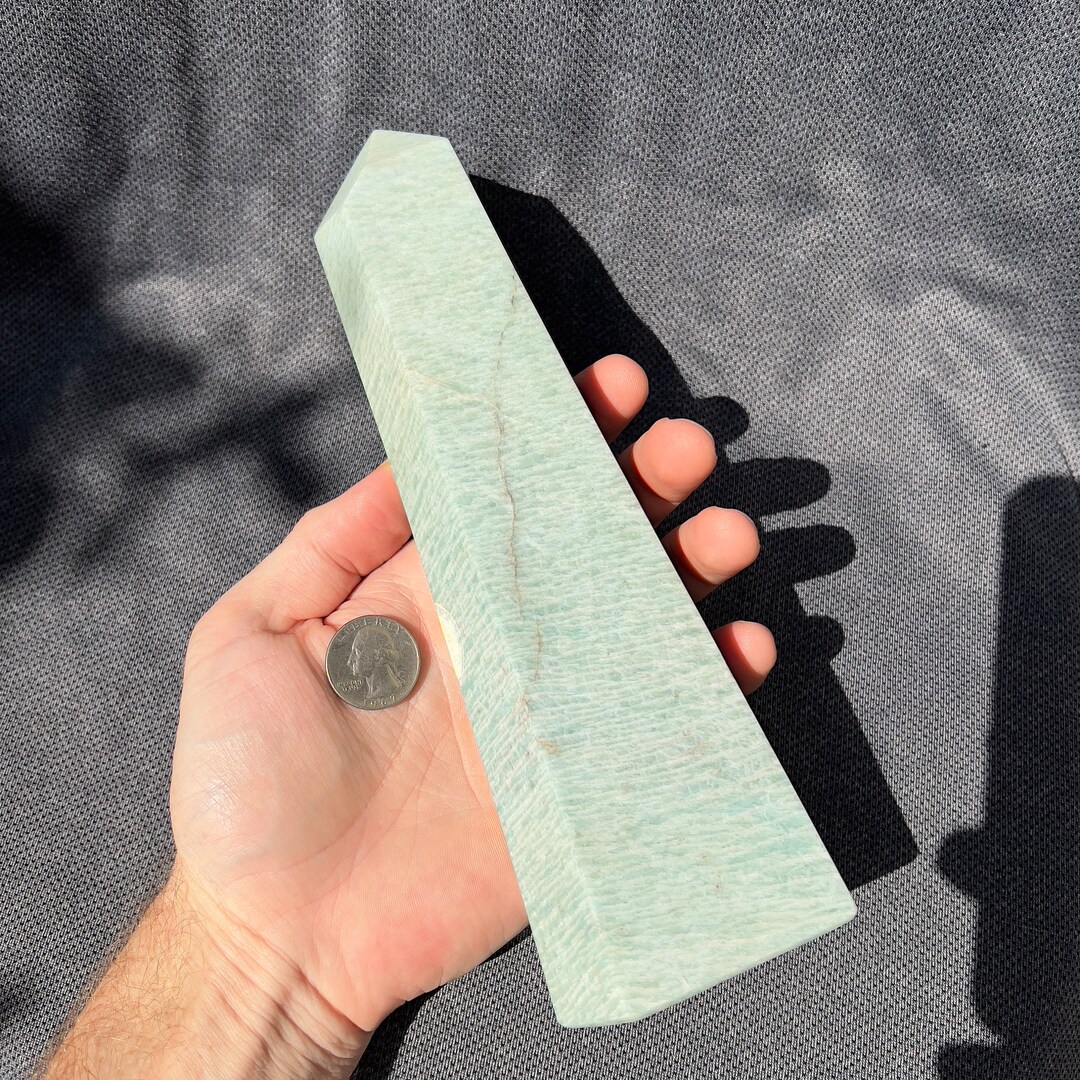 Amazonite Crystal Tower Wand Generator Point Polished Amazonite Obelisk ...