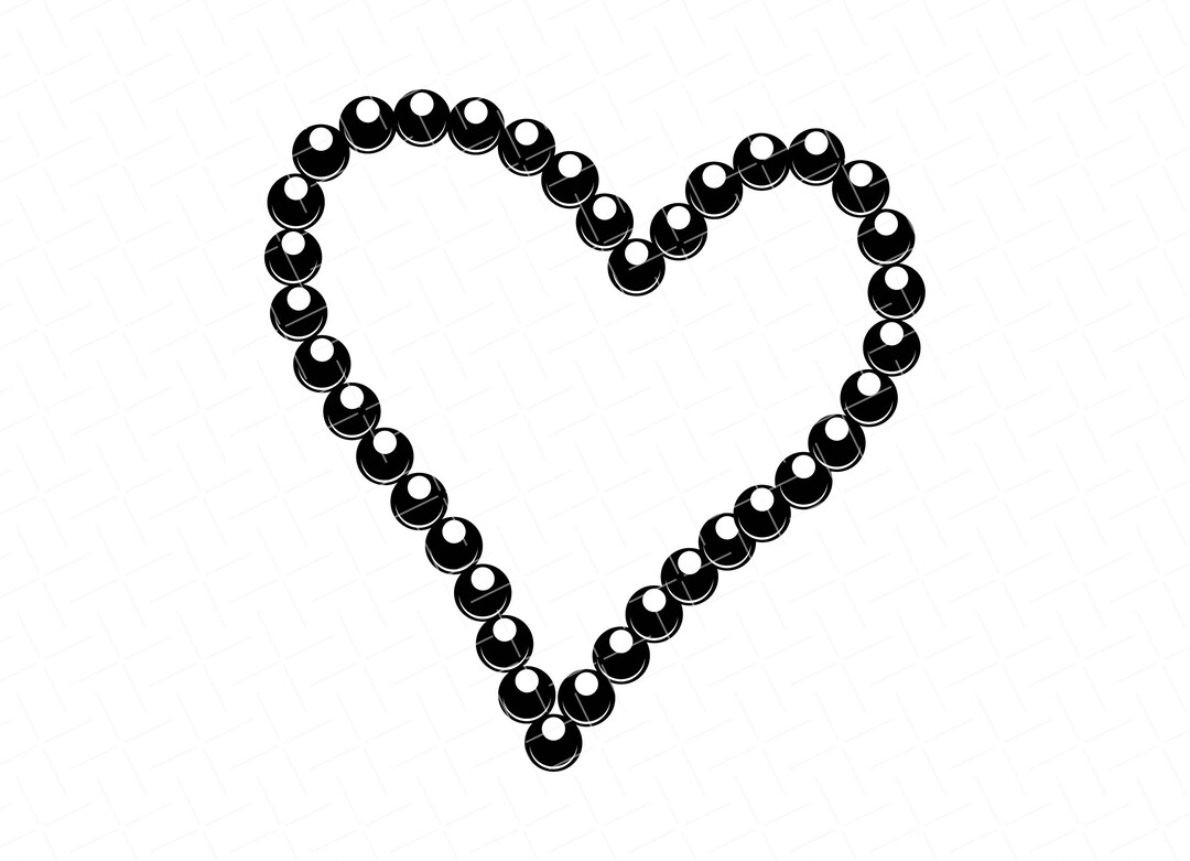 Heart Pearls Svg, Aka Pearls Svg, Alpha Kappa Alpha Svg, Alpha Kappa ...