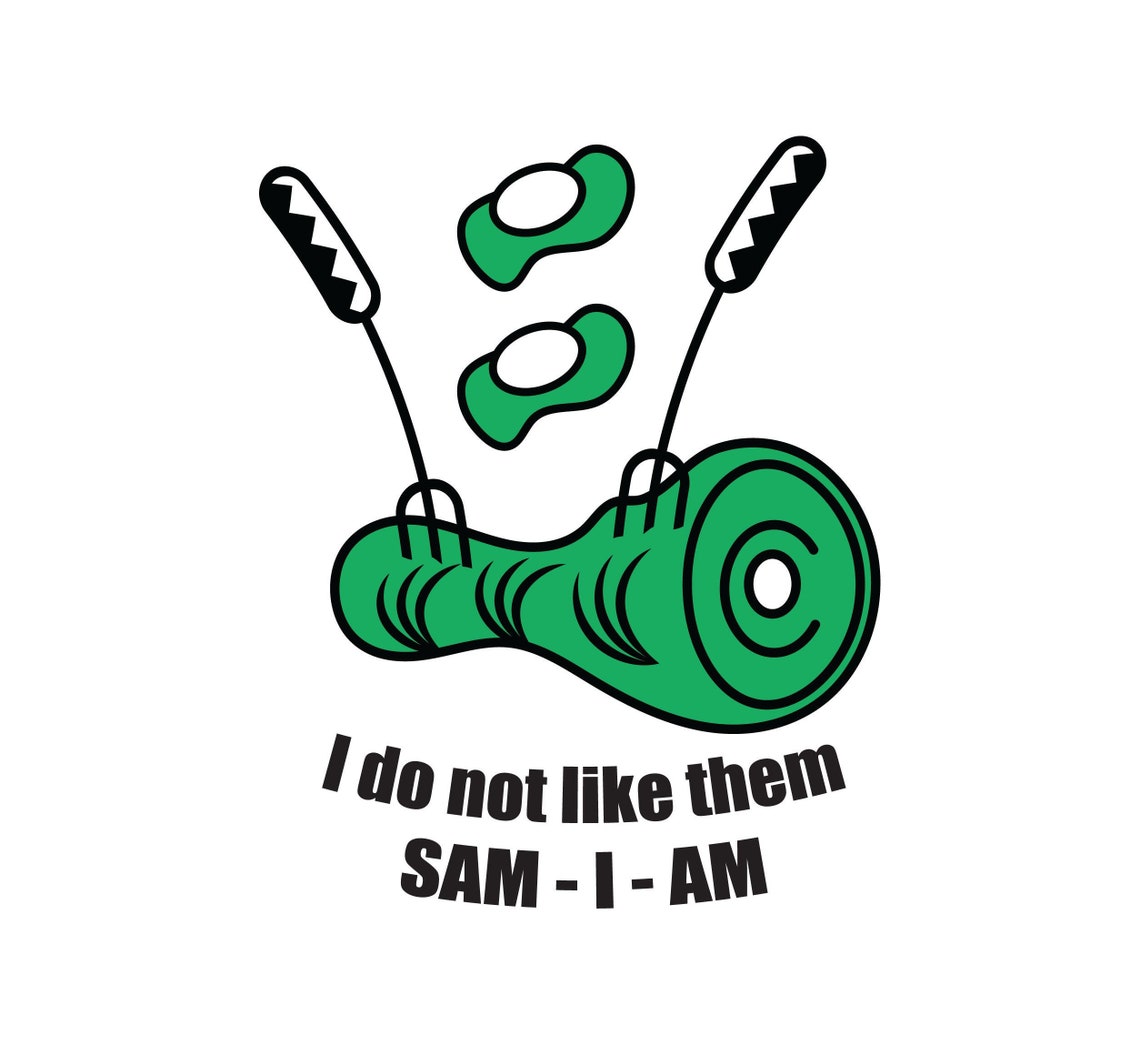 I Do Not Like Them Sam I Am SVG Cut Files Png Eps Dxf - Etsy